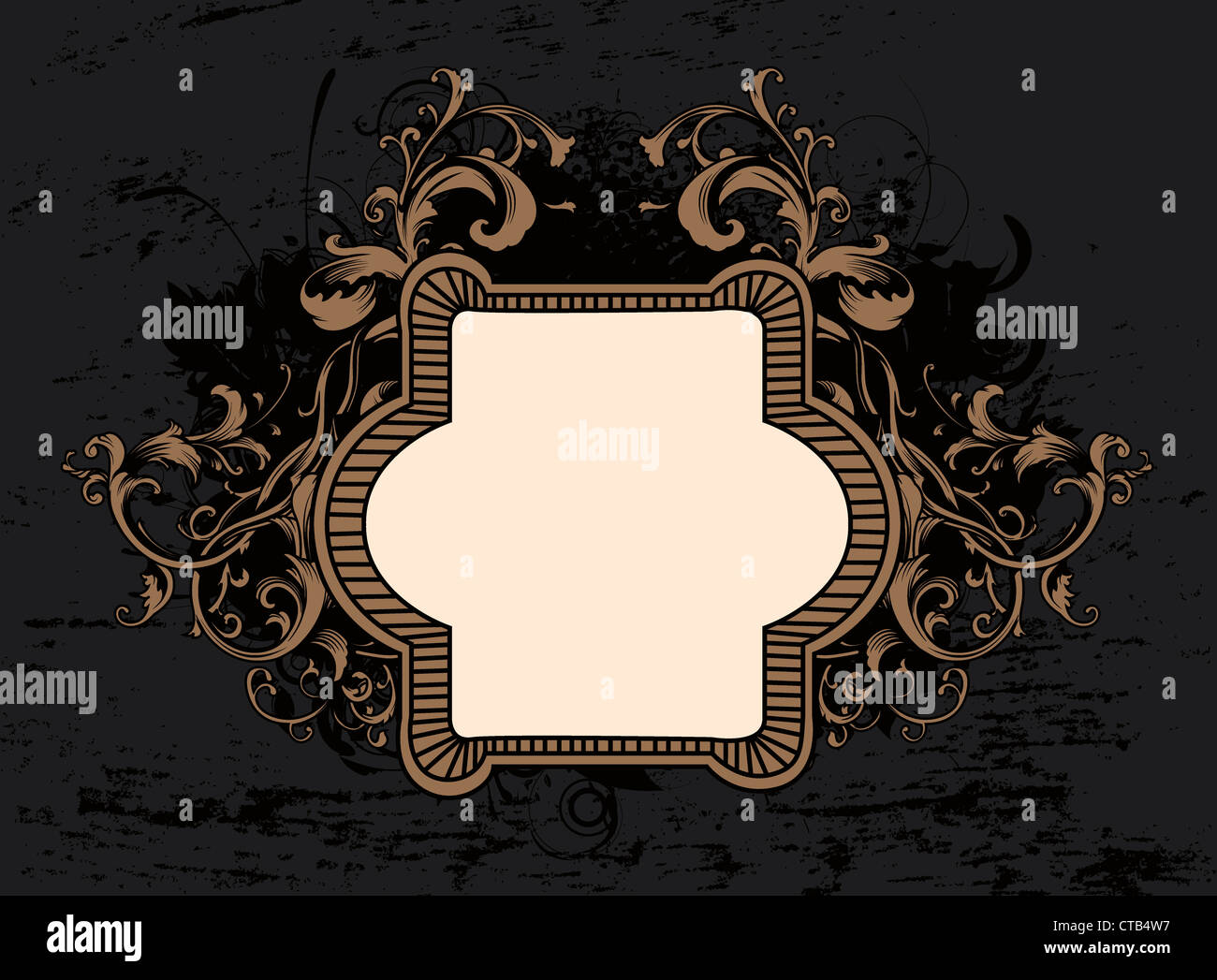 vintage floral frame Stock Photo - Alamy