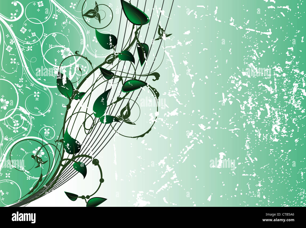 vector eroded background with floral Stock Photo - Alamy