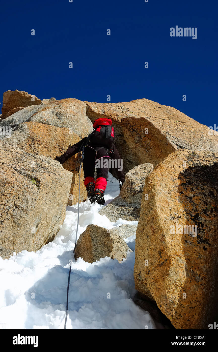 Rock-climbing sport, Mont Blanc, Chamonix , France Stock Photo - Alamy