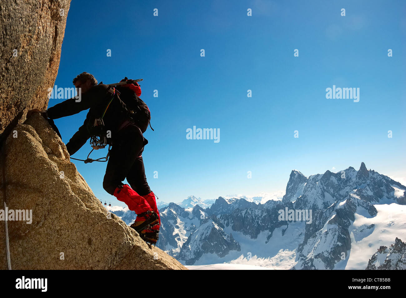 Male climber, Rock-climbing sport, horizontal orientation, day light ...