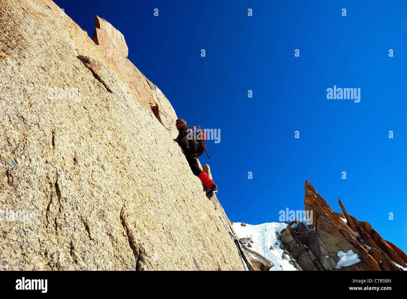 Male climber, Rock-climbing sport, horizontal orientation, day light ...