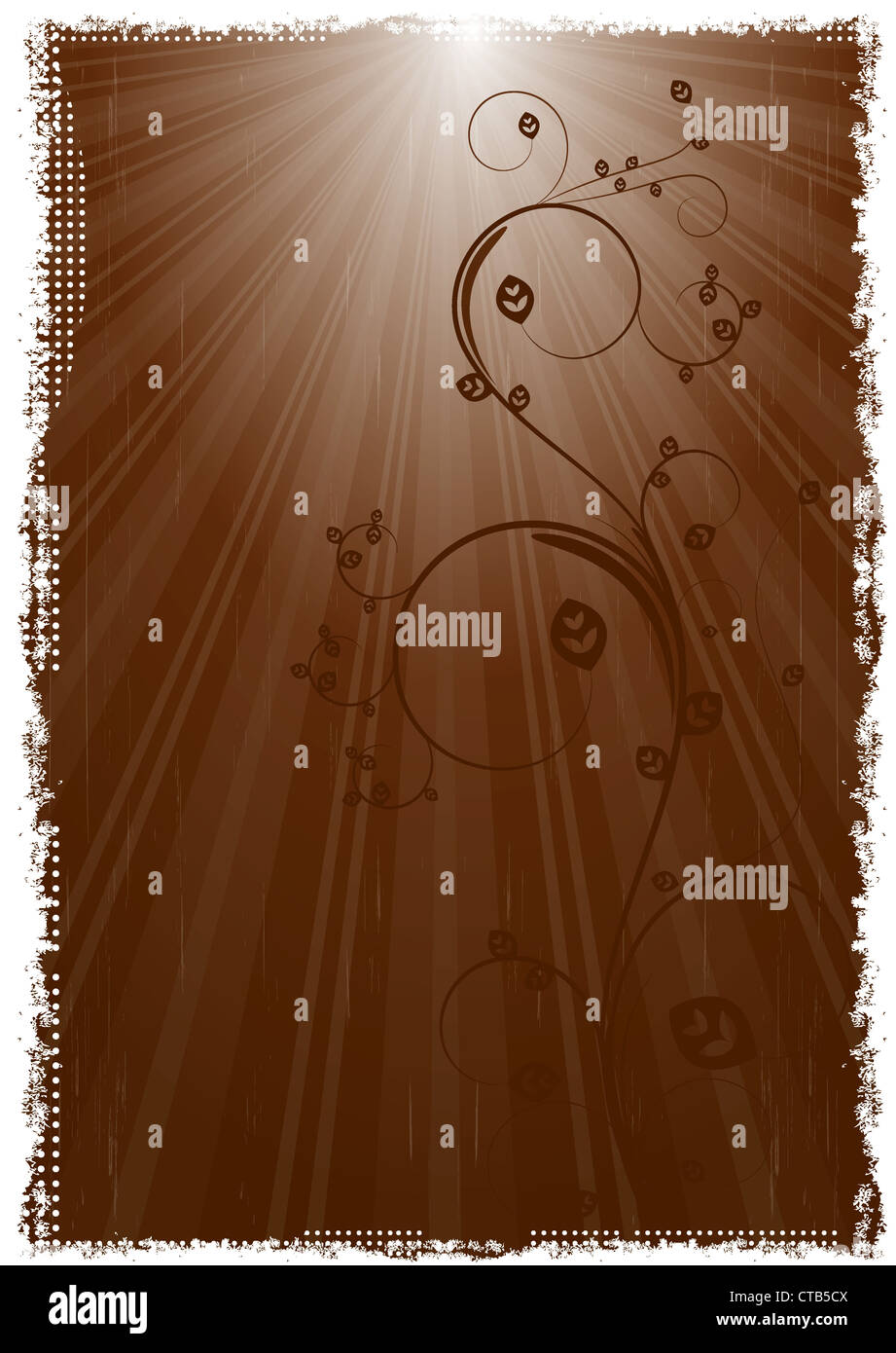 vector eroded background with floral Stock Photo - Alamy