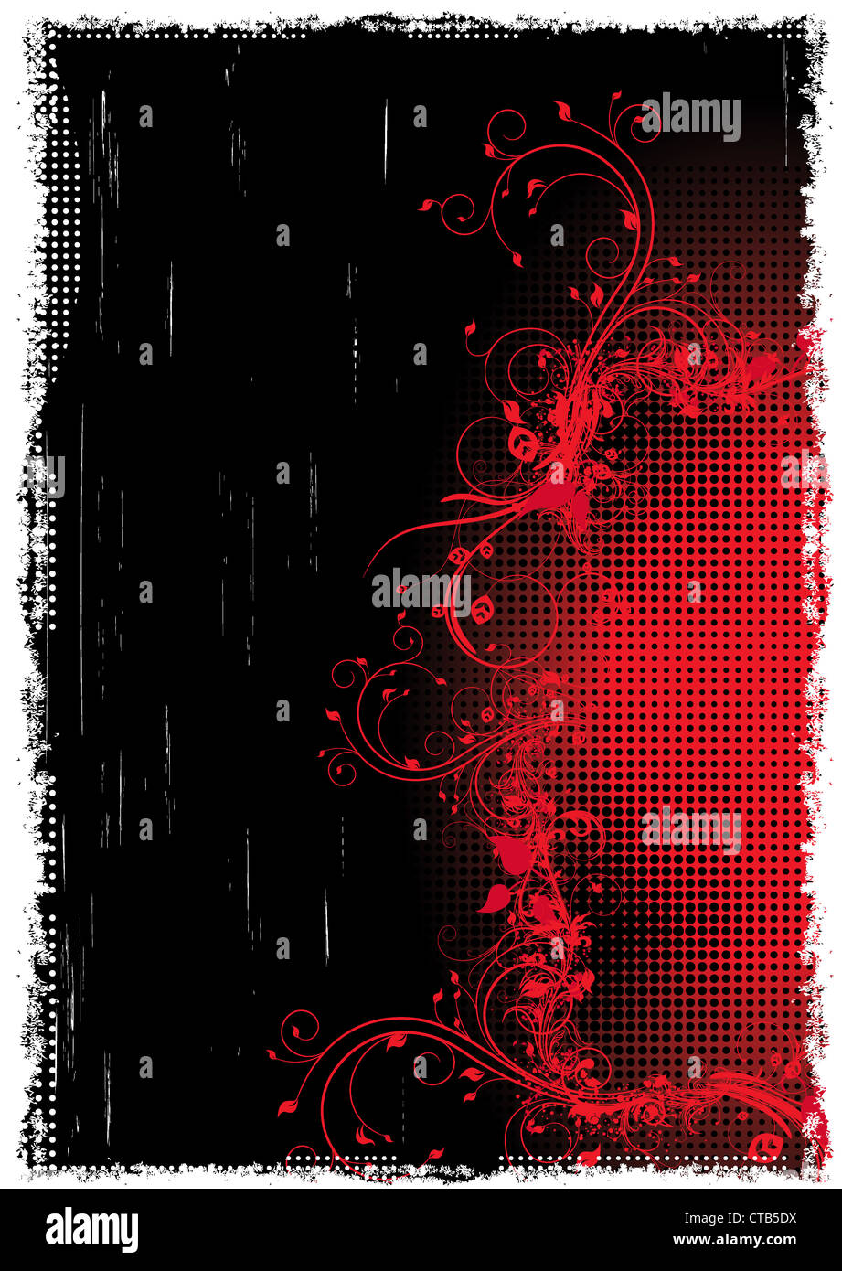 vector eroded background with floral Stock Photo - Alamy