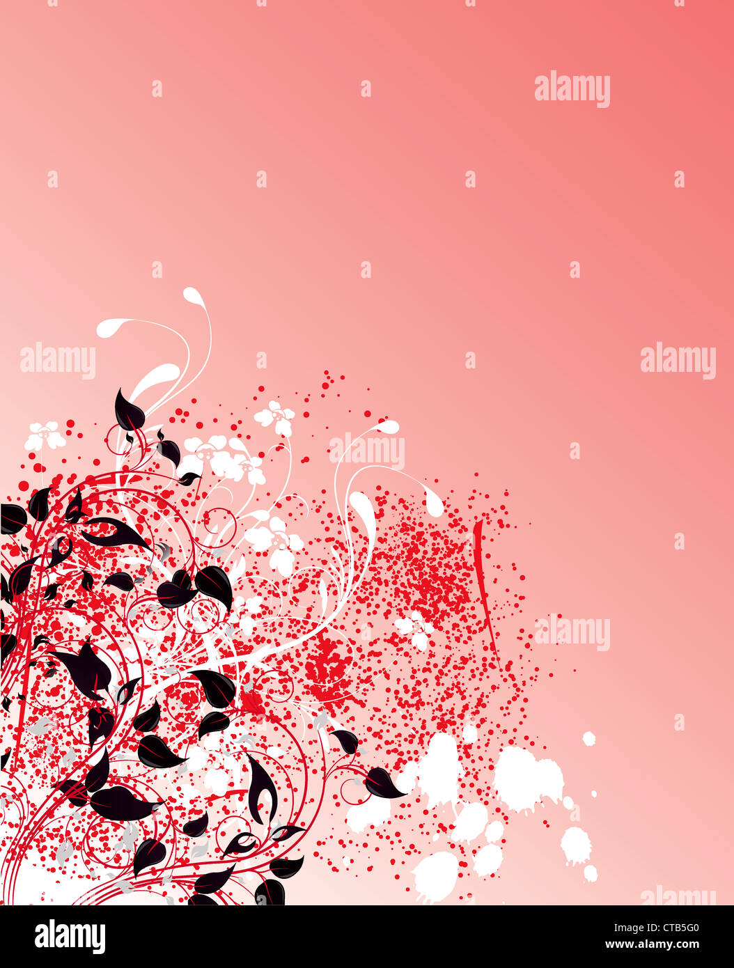 vector eroded background with floral Stock Photo - Alamy