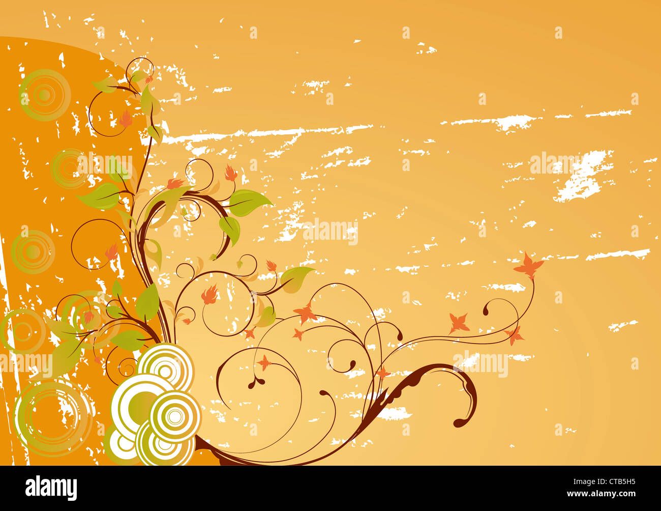 vector eroded background with floral Stock Photo - Alamy