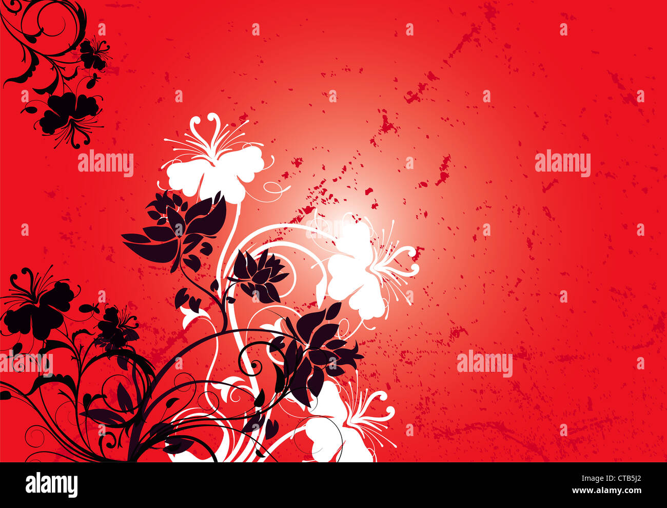 vector eroded background with floral Stock Photo - Alamy