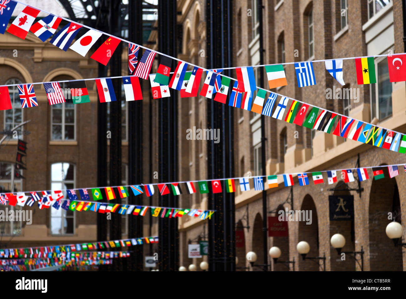Flags of the World Displayed as Bunting Stock Photo - Alamy
