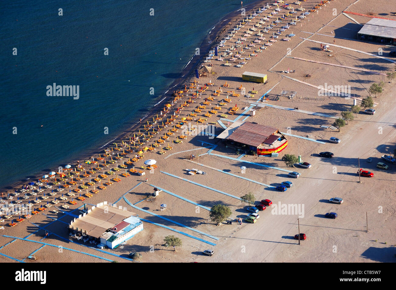 Aerial view of greek beach, horizontal orientation Stock Photo - Alamy