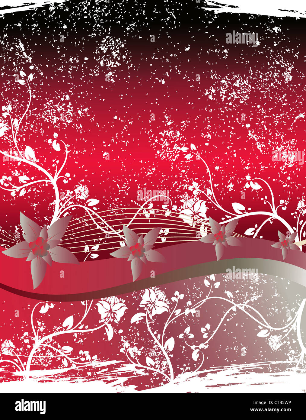 vector eroded background with floral Stock Photo - Alamy