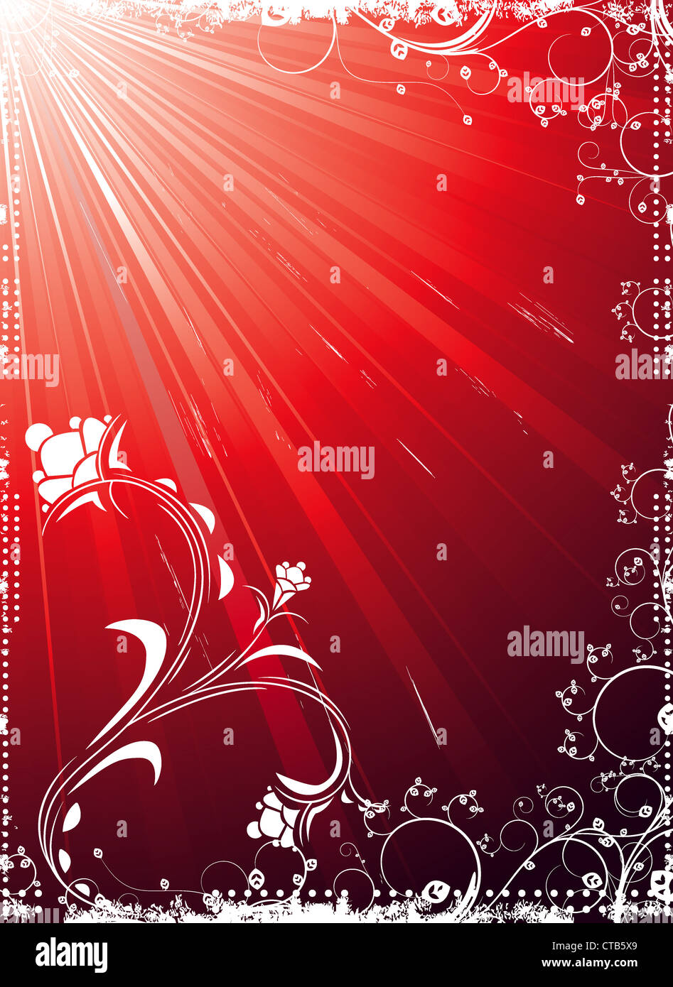 vector eroded background with floral Stock Photo - Alamy