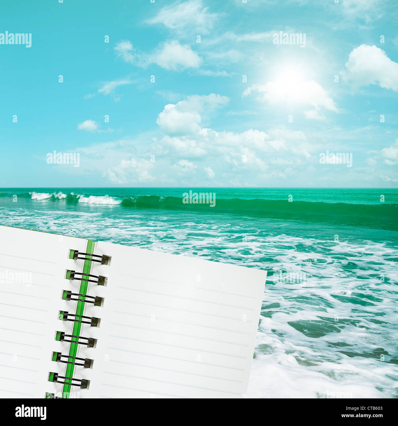 Summer vacation memories. Square composition Stock Photo - Alamy