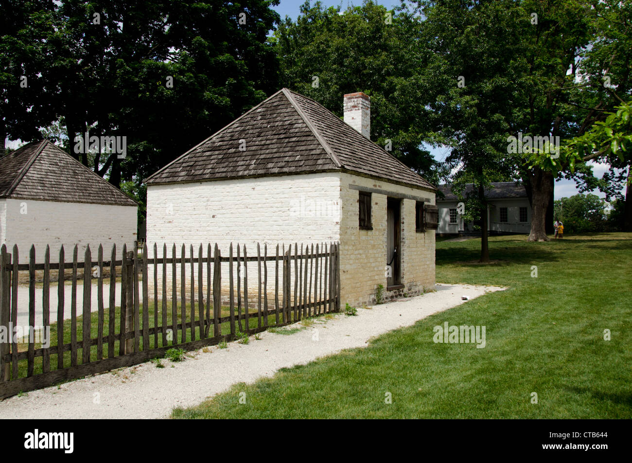 Michigan, Wyandotte. Greenfield Village. Rare brick slave quarters, c ...