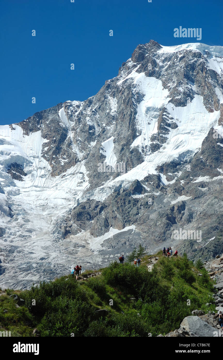 east face of Monte Rosa peak, west alps, Italy Stock Photo - Alamy