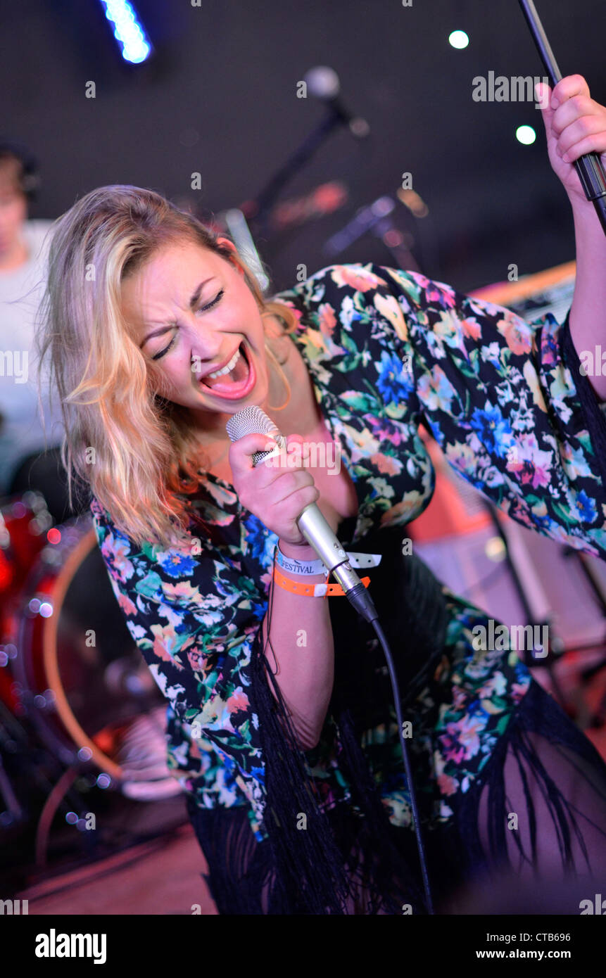 charlotte church singing at rock oyster festival rock cornwall june ...
