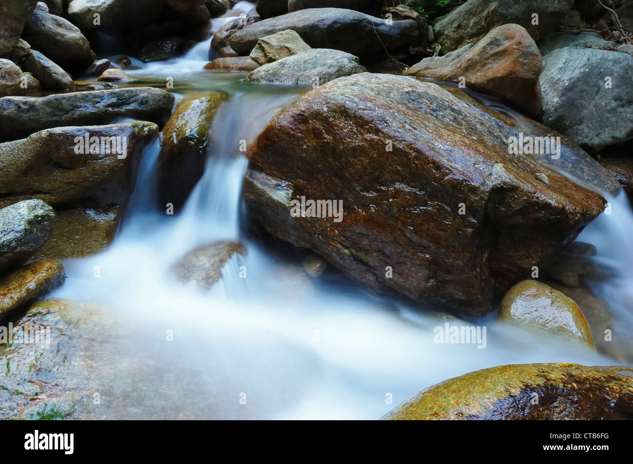 Little brook waterfall, summer season Stock Photo - Alamy