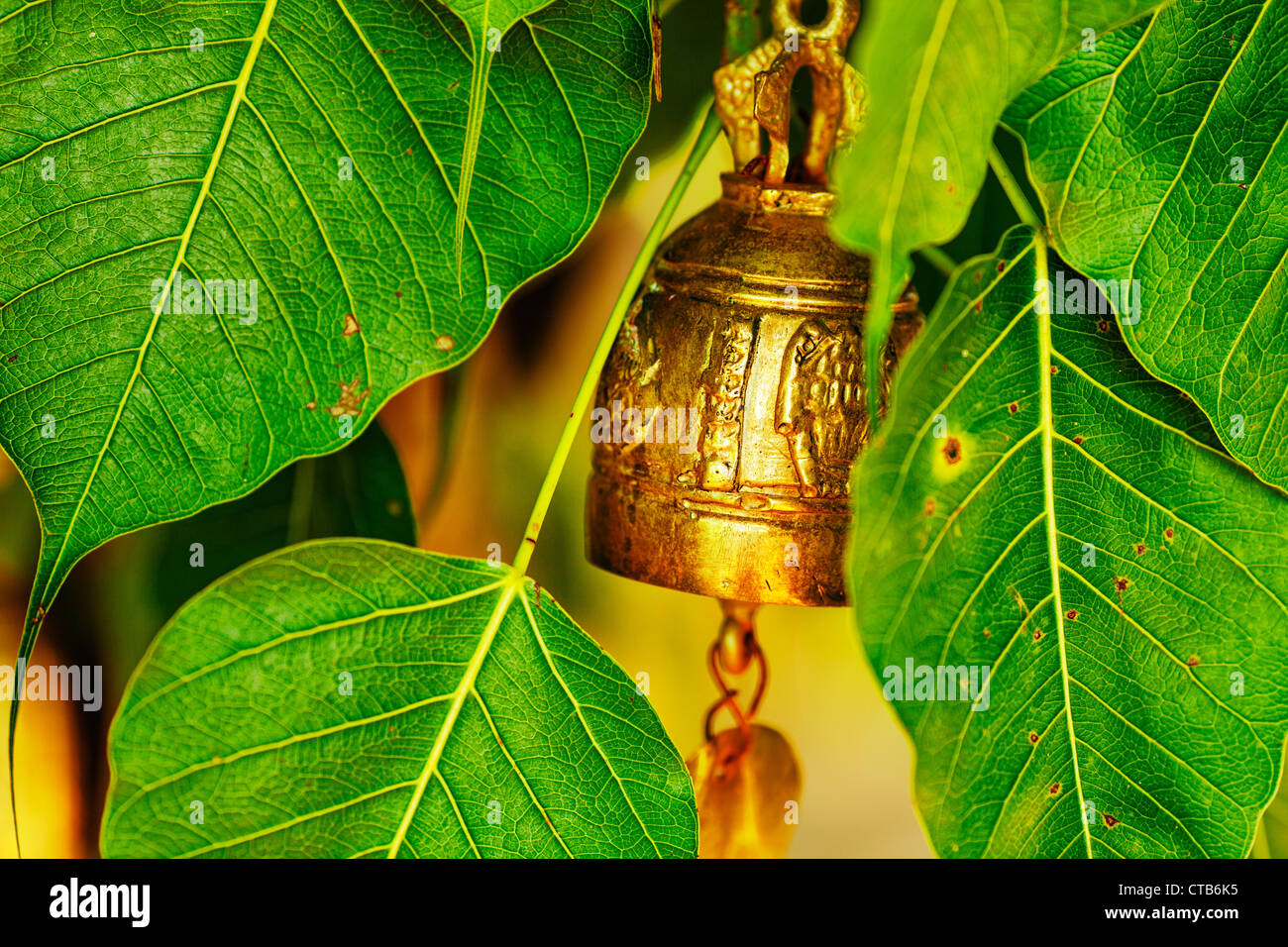 Buddhist wishing bell. Shallow DOF, HDR processed Stock Photo - Alamy