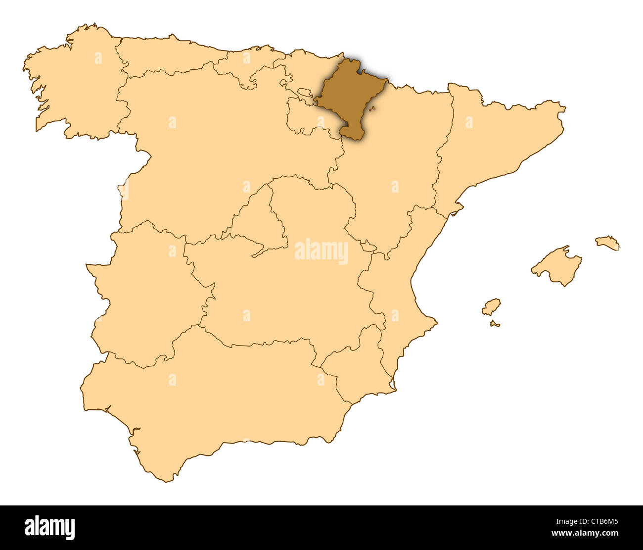 Map of navarre hi-res stock photography and images - Alamy