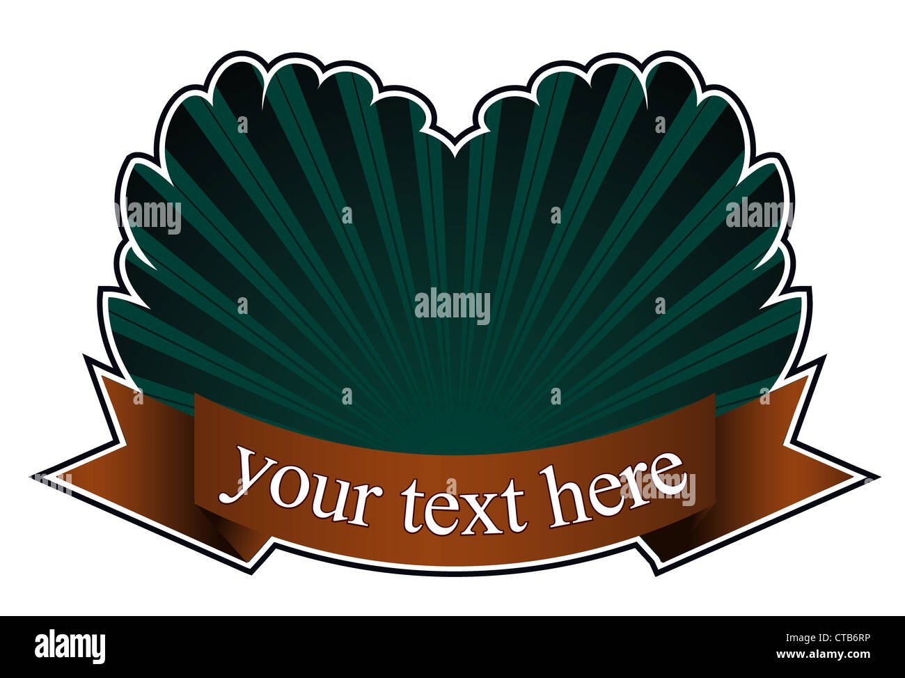 vector vintage emblem with scroll Stock Photo - Alamy