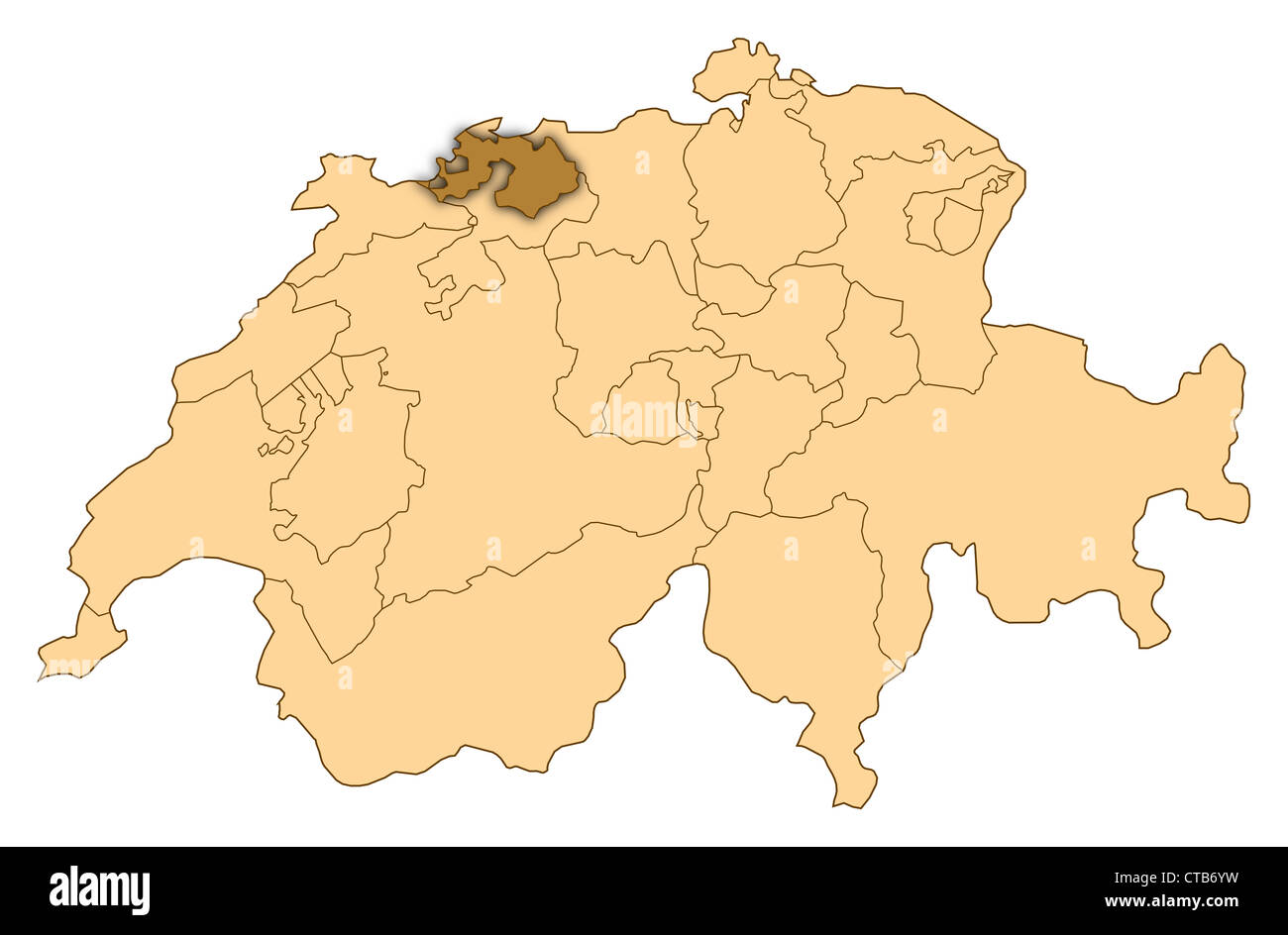 Basel area map hi-res stock photography and images - Alamy