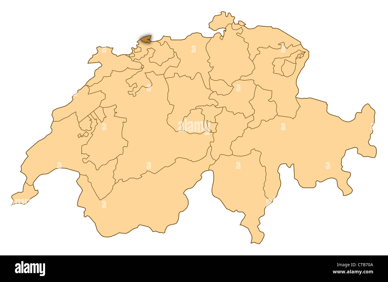 Basel area map hi-res stock photography and images - Alamy