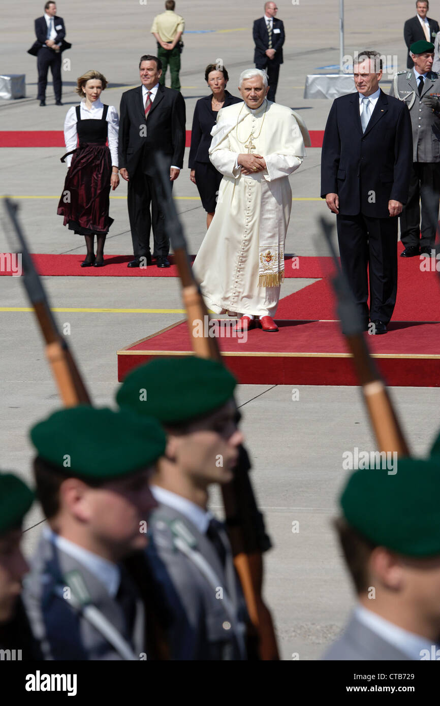 World Youth Day, Pope Benedict XVI's arrival Stock Photo - Alamy
