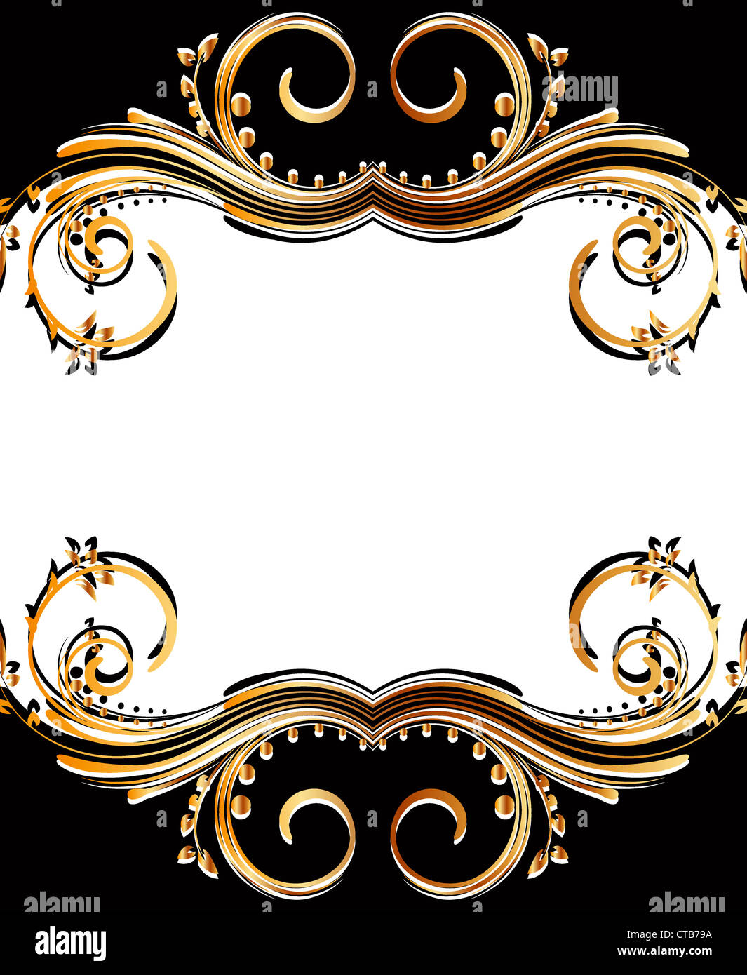 vector vintage gold floral background Stock Photo - Alamy