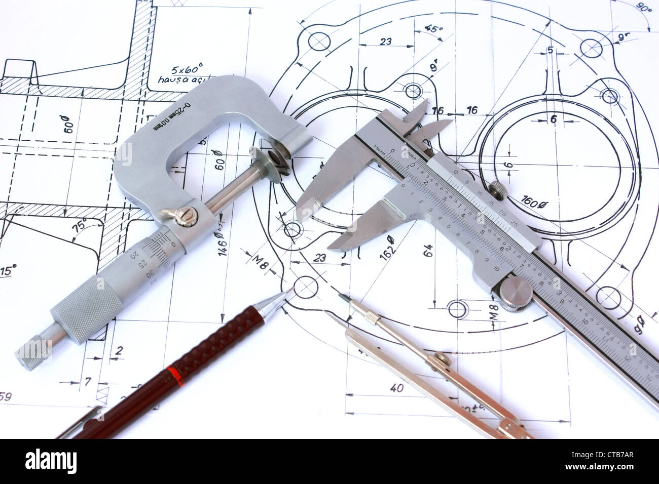 Mechanical compass hi-res stock photography and images - Alamy