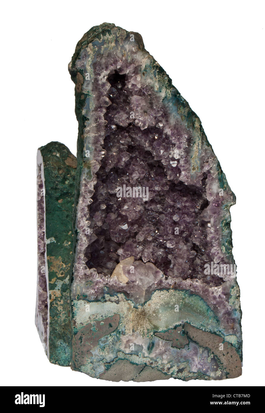 Isolated amethyst geode Stock Photo - Alamy