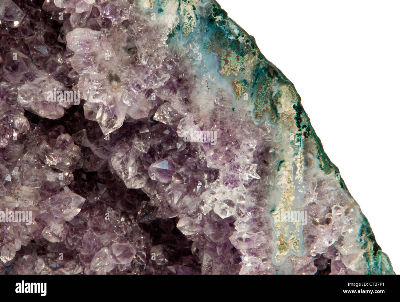 Isolated amethyst geode Stock Photo - Alamy