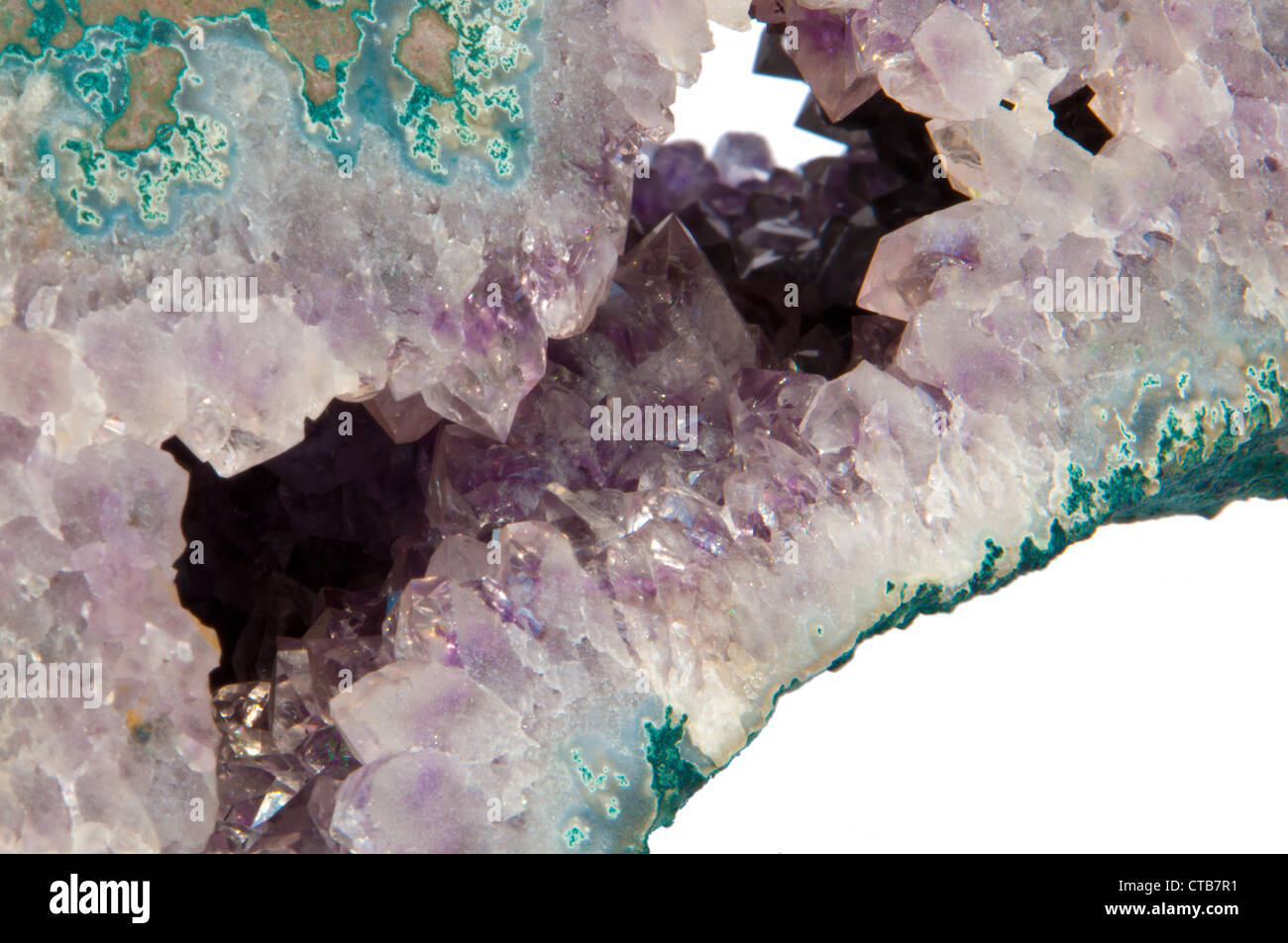 Isolated amethyst geode Stock Photo - Alamy
