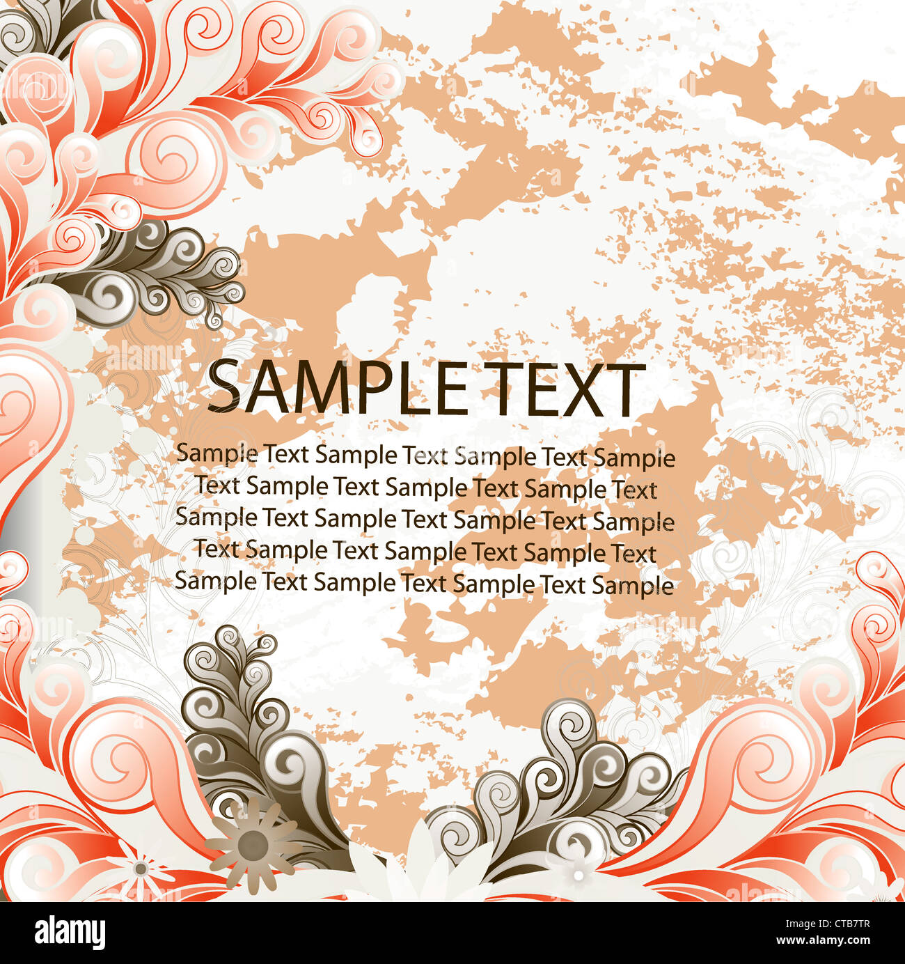 vector floral on eroded background Stock Photo - Alamy