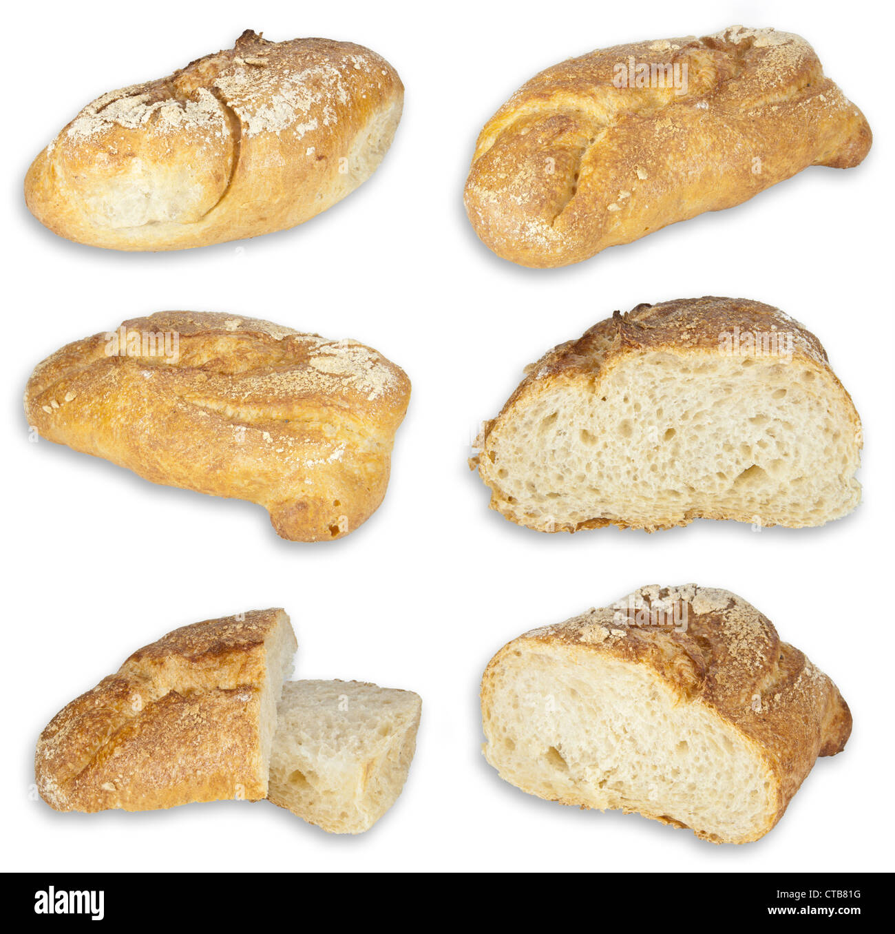 Group of Rolls isolated on white Stock Photo - Alamy