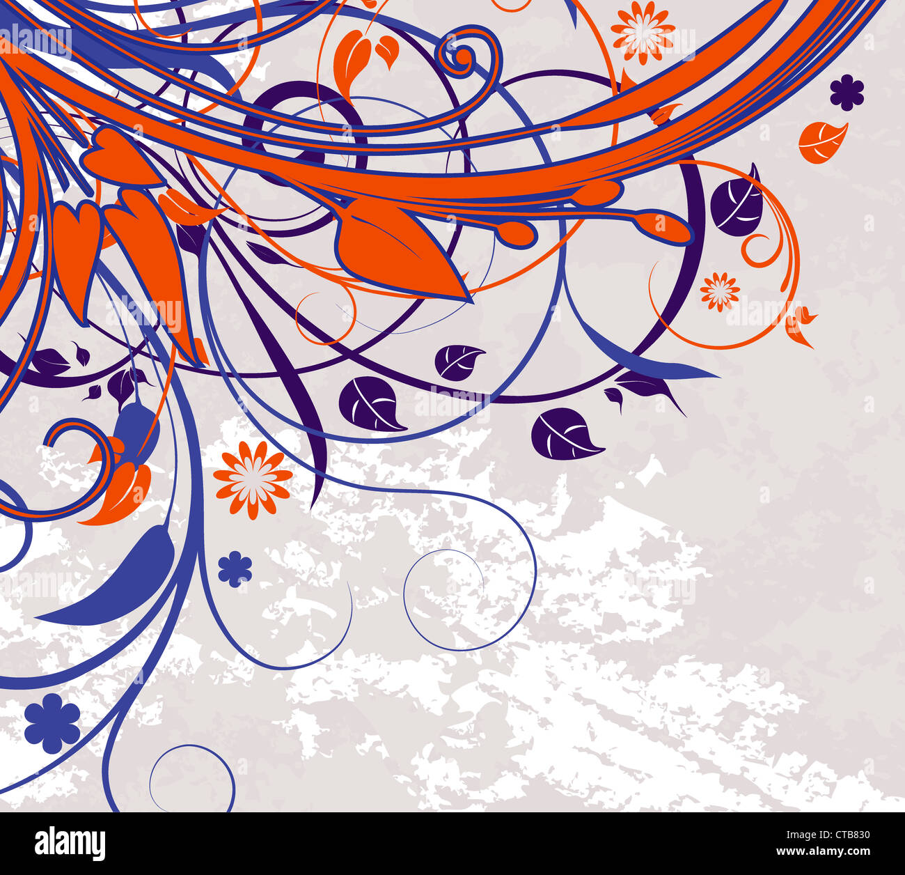 vector eroded background with floral Stock Photo - Alamy