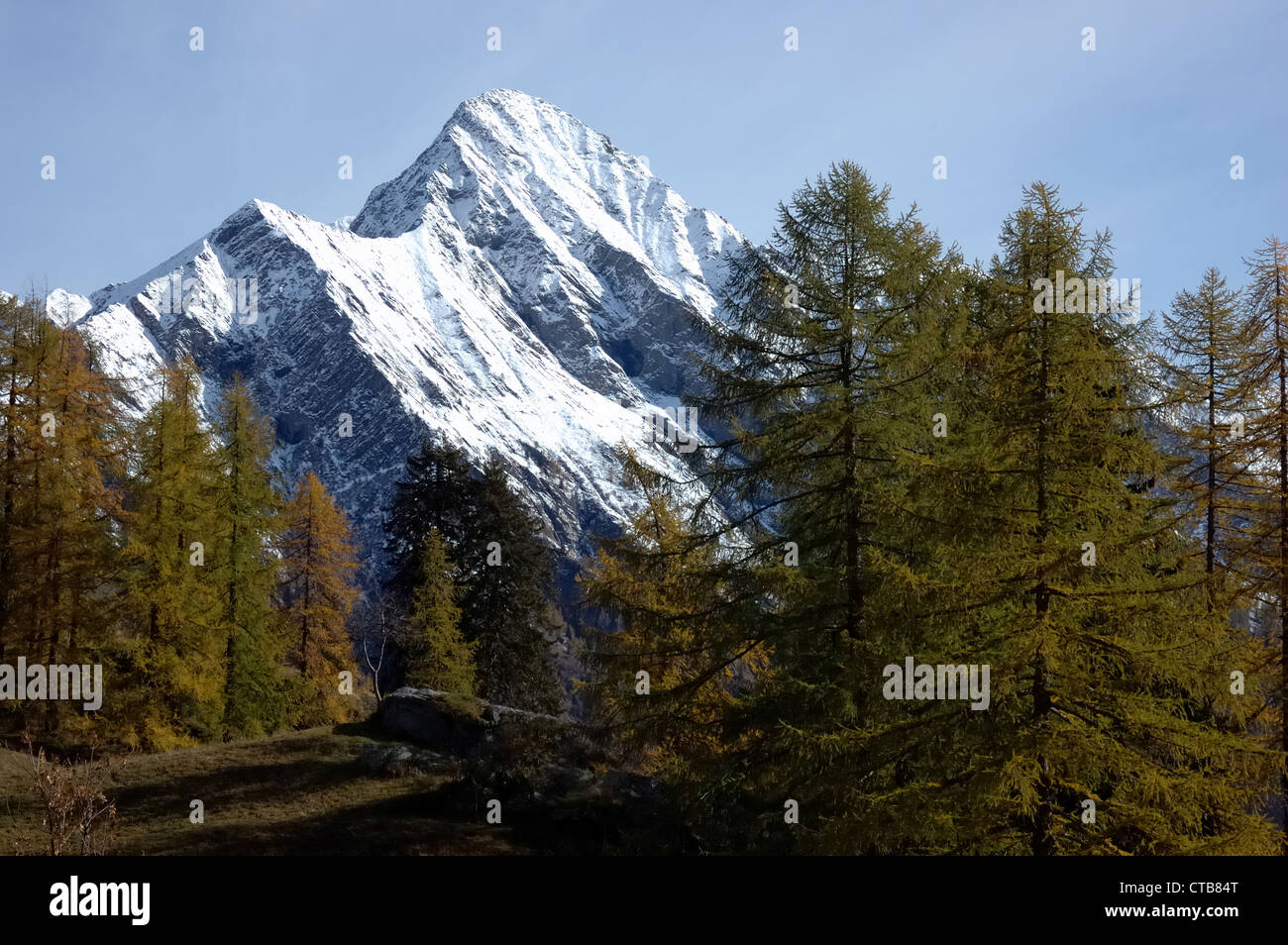 Mountain landscape in fall season; west alps Italy Stock Photo - Alamy