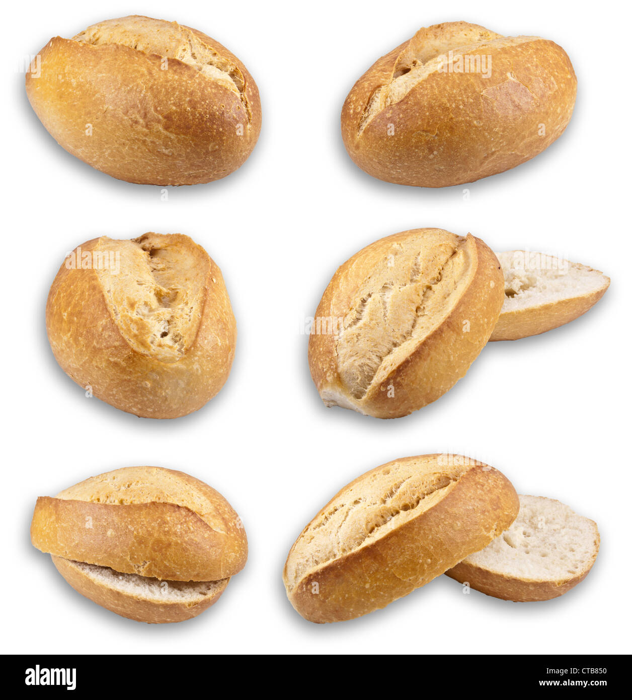 Group of Rolls isolated on white Stock Photo - Alamy