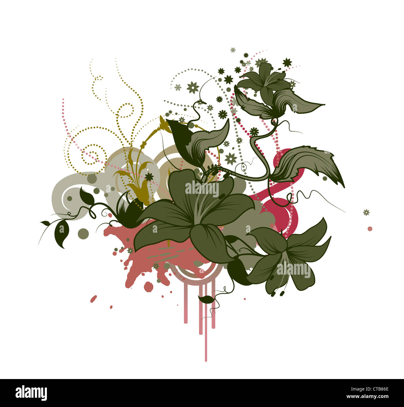 abstract floral design vector illustration Stock Photo - Alamy