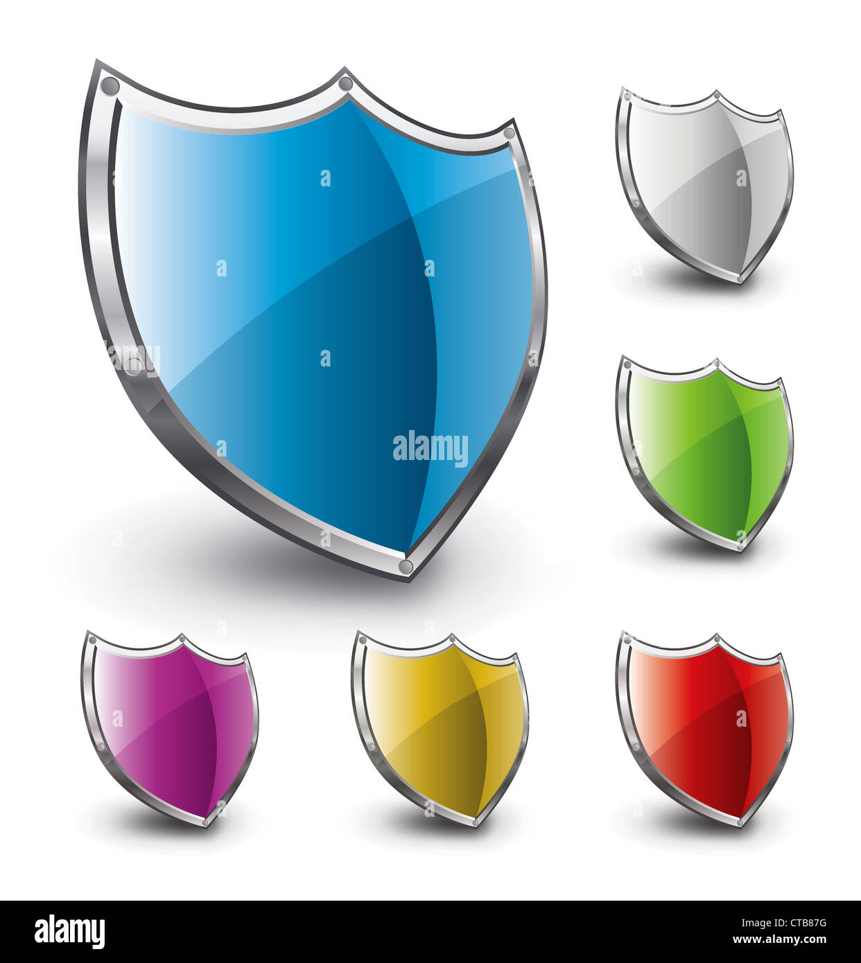 vector shield set Stock Photo - Alamy
