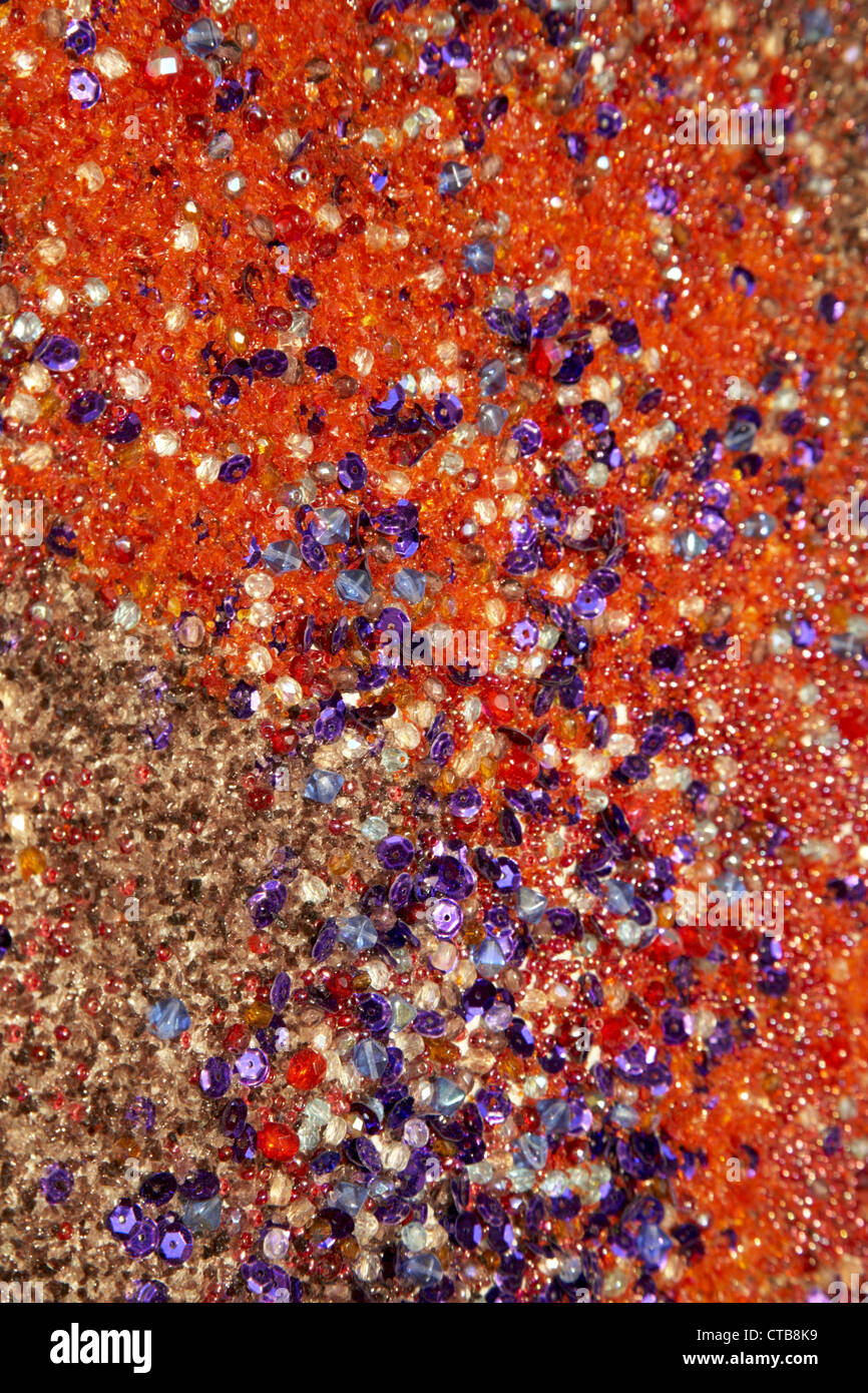 Close up of different coloured beads and sequins Stock Photo - Alamy