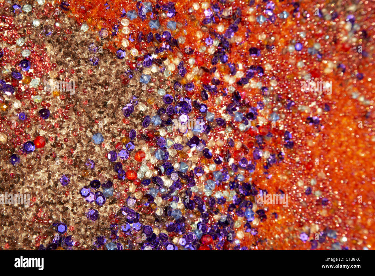 Close up of different coloured beads and sequins Stock Photo - Alamy