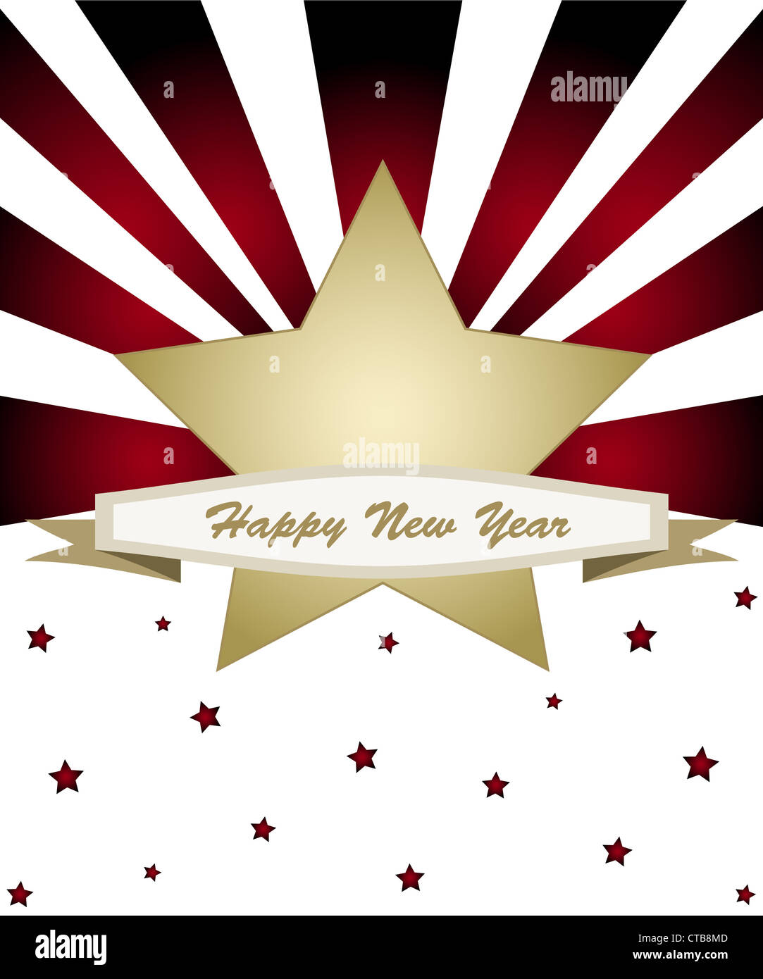 Celebration design with stars and New Year wishes Stock Photo - Alamy