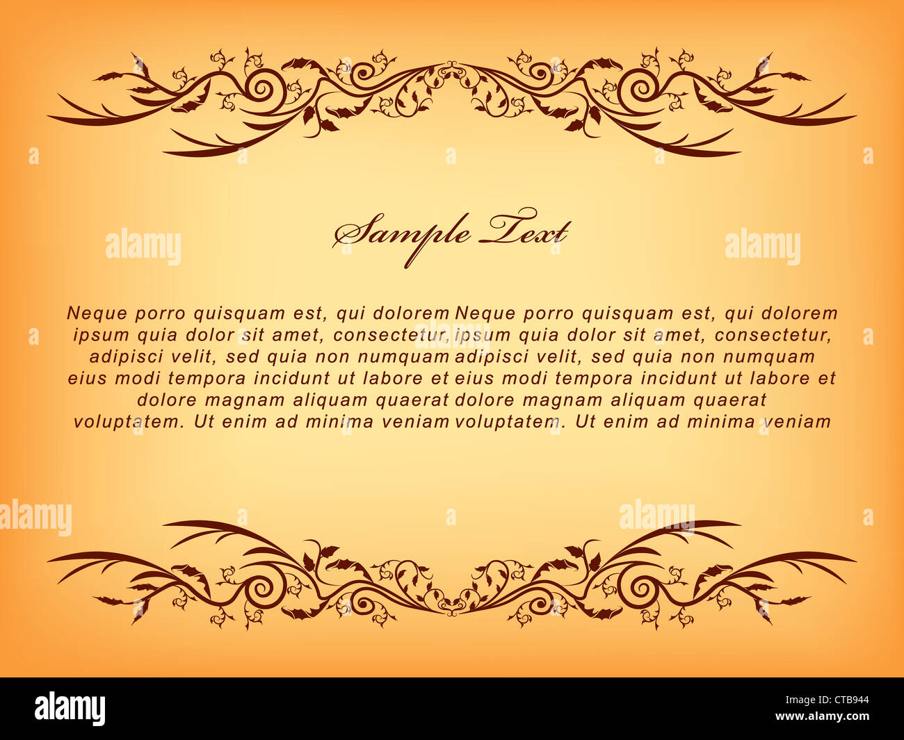 vintage floral frame Stock Photo - Alamy