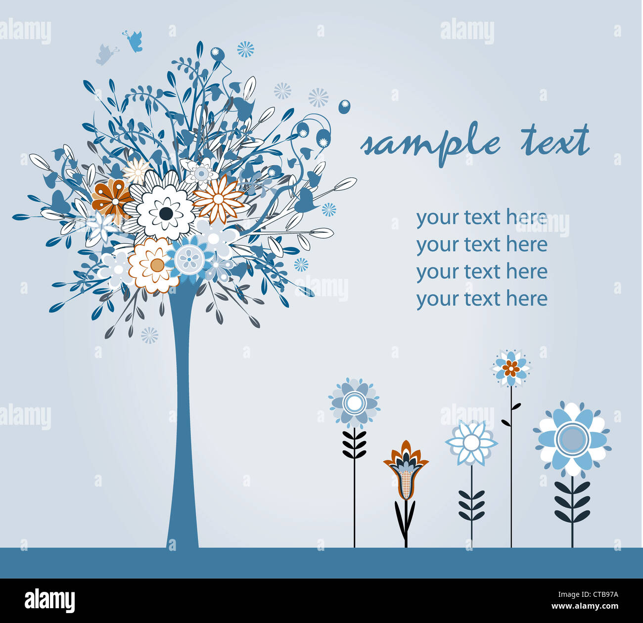 vector spring floral background Stock Photo - Alamy