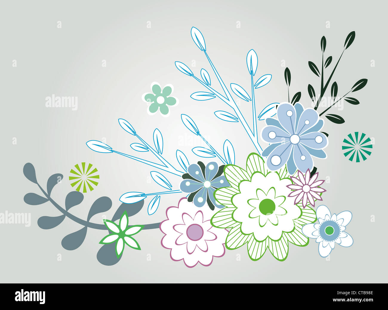 vector spring floral background Stock Photo - Alamy