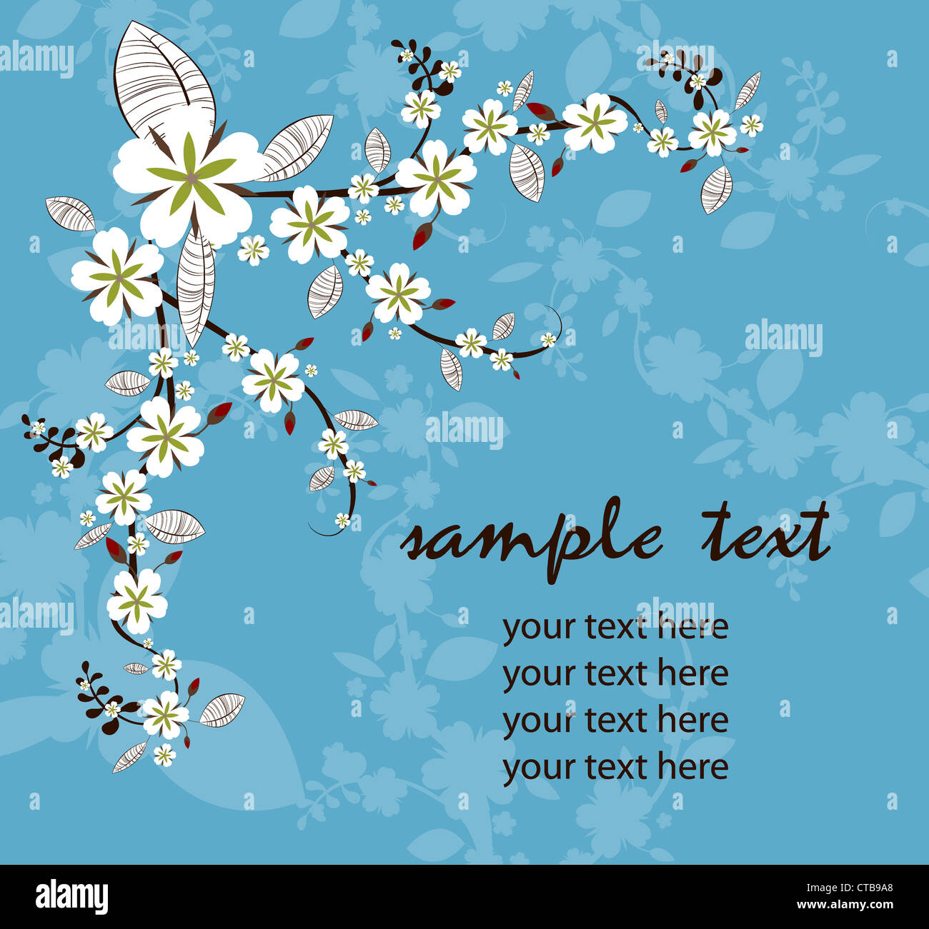 vector spring floral background Stock Photo - Alamy