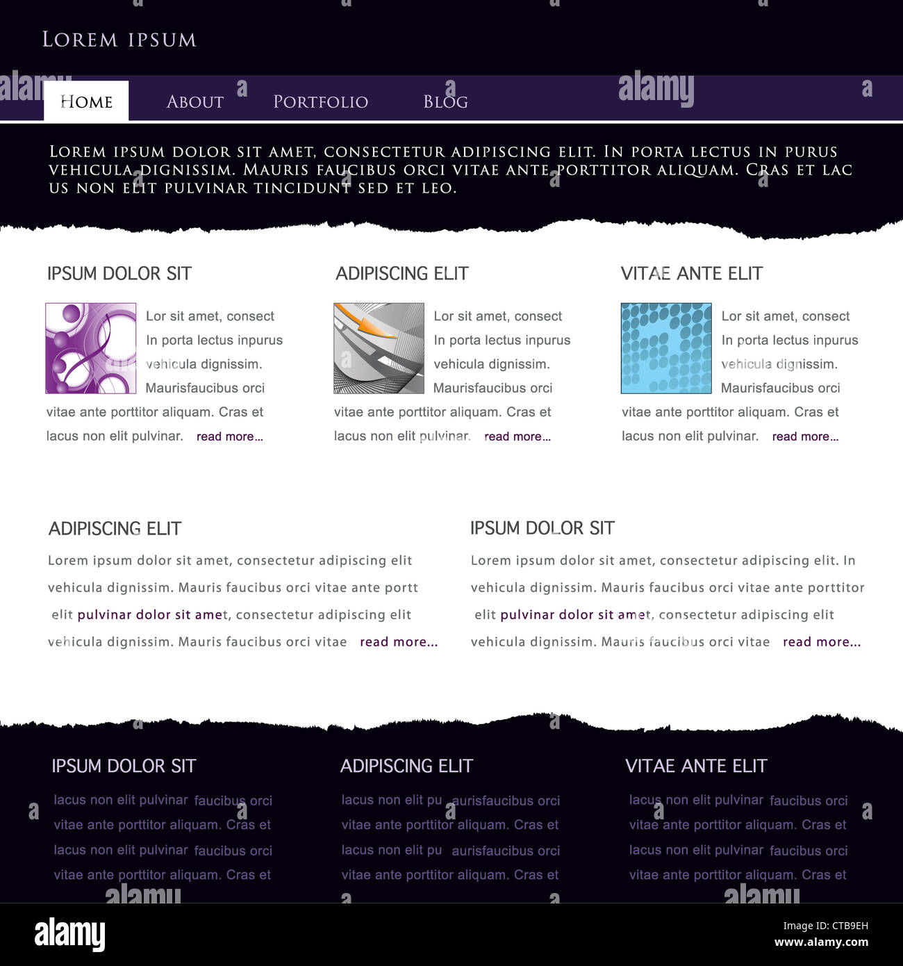 modern website template vector illustration Stock Photo - Alamy