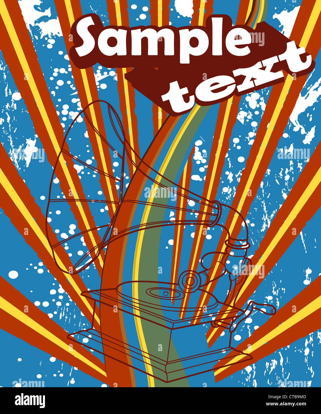 retro music background vector illustration Stock Photo - Alamy