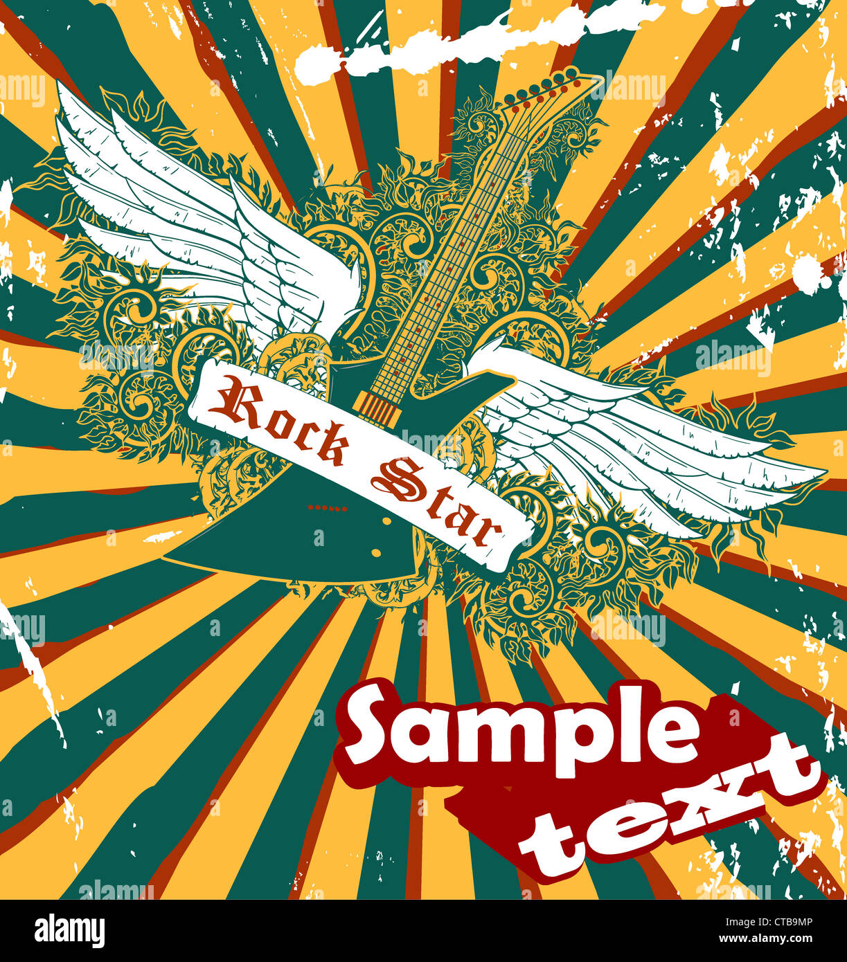 retro music background vector illustration Stock Photo - Alamy