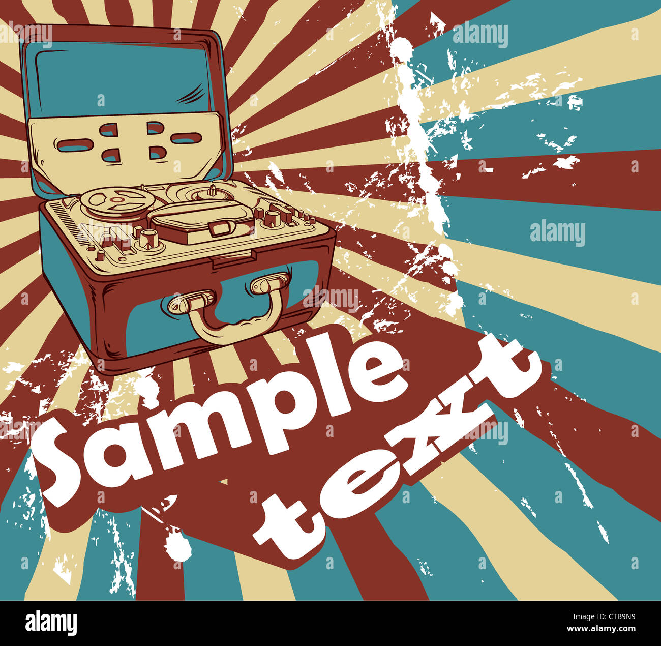 retro music background vector illustration Stock Photo - Alamy