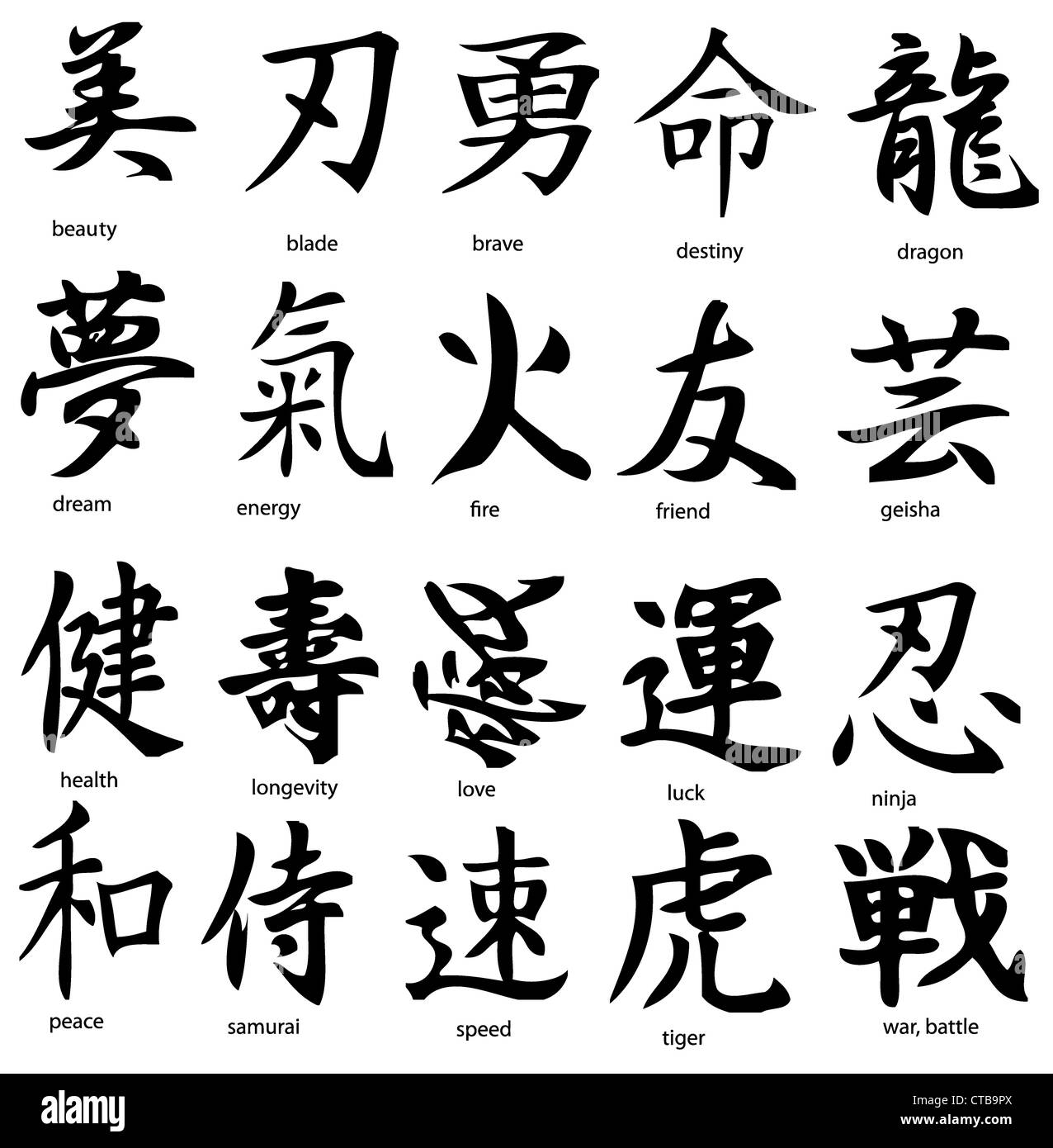 Kanji Black and White Stock Photos & Images - Alamy