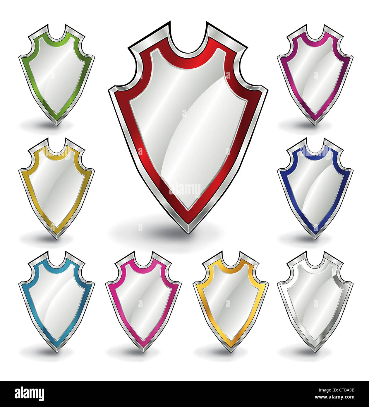 vector shield icon Stock Photo - Alamy